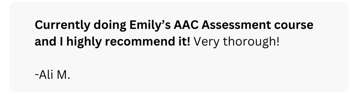 The AAC Assessment Hub – Emily Diaz, SLP. | AAC Speech Therapist